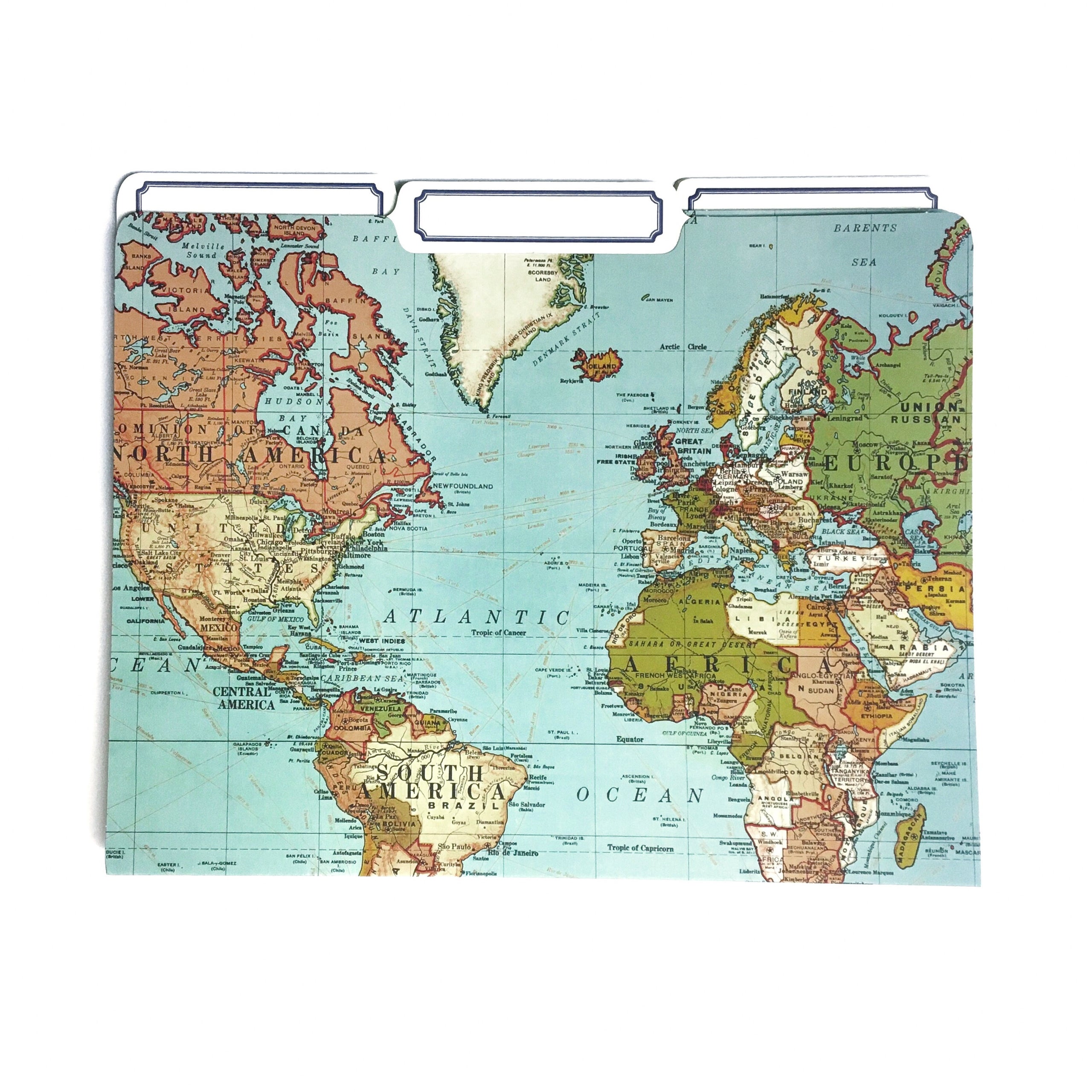 Cavallini & Co. Vintage Maps File Folders