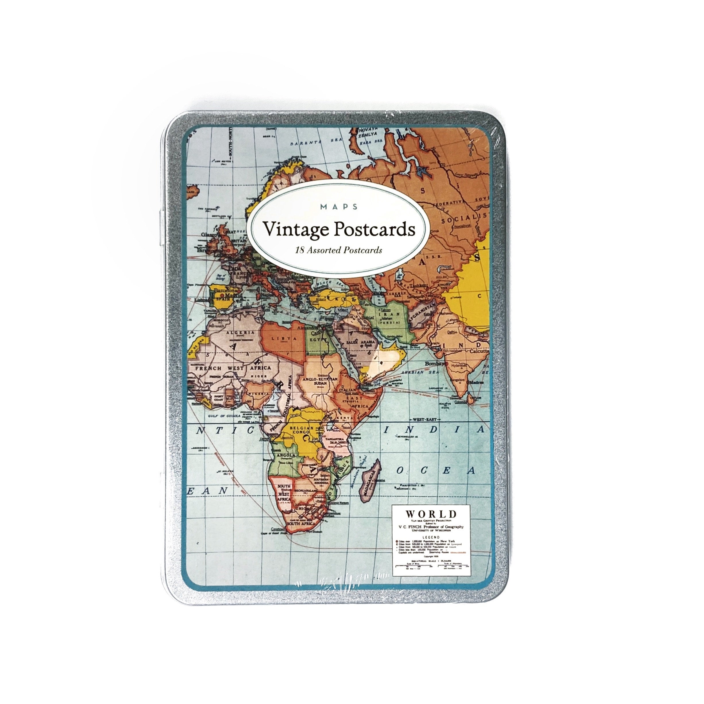 Cavallini & Co. Maps Vintage Postcards