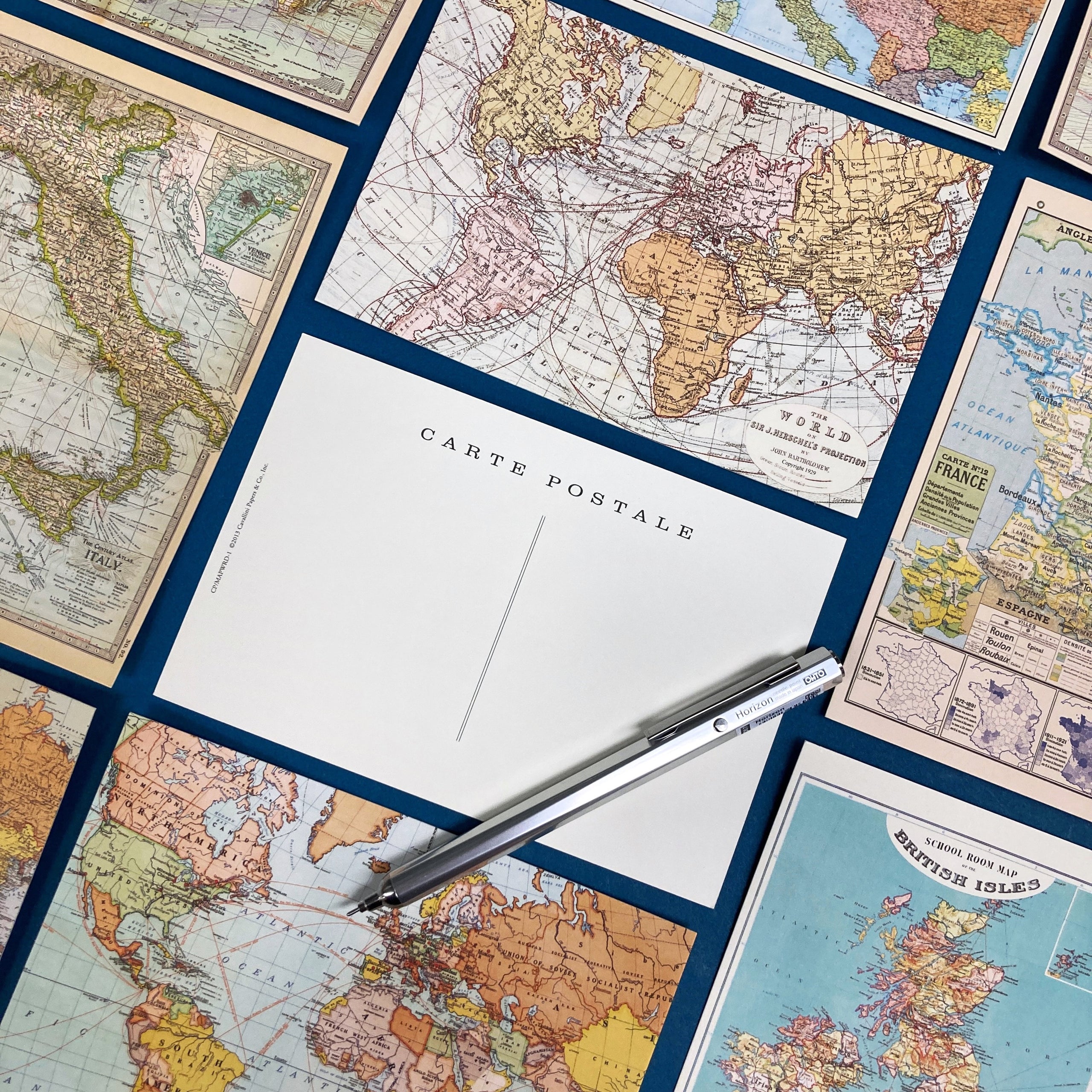 Cavallini & Co. Maps Vintage Postcards